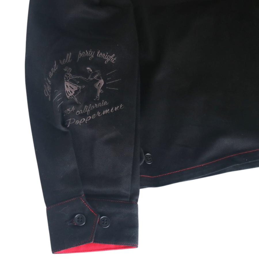 ブルゾン ジャケット DRIZZLER JACKET 4 EMB RSJ-2731 黒 サイズM TOKYO PEPPERMINT ロカビリーファッション : ロカビリーファッション BEAT ...