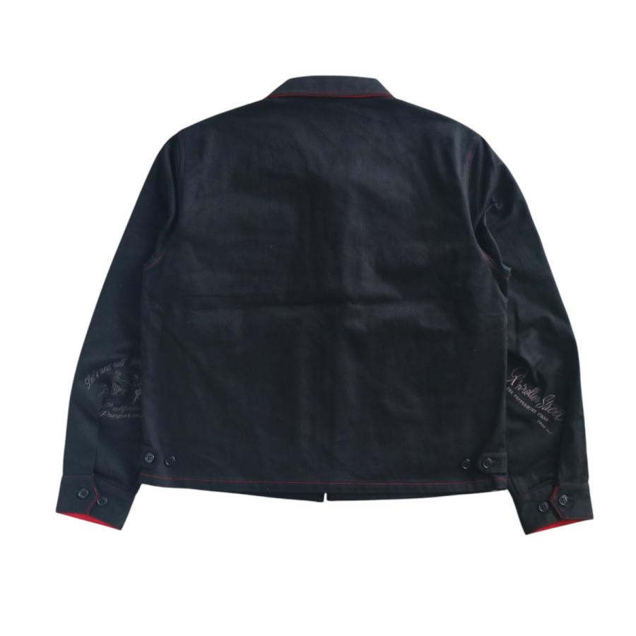 ブルゾン ジャケット DRIZZLER JACKET 4 EMB RSJ-2731 黒 サイズM TOKYO PEPPERMINT ロカビリーファッション : ロカビリーファッション BEAT ...