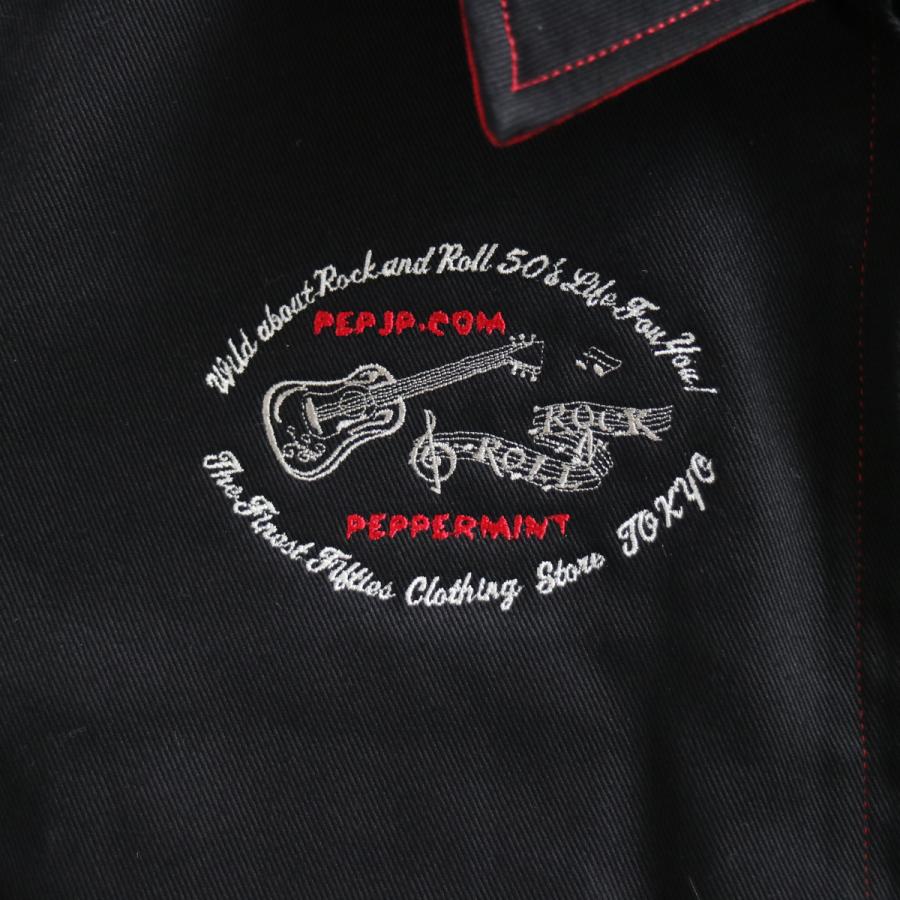 ブルゾン ジャケット DRIZZLER JACKET 4 EMB RSJ-2731 黒 サイズM TOKYO PEPPERMINT ロカビリーファッション : ロカビリーファッション BEAT ...