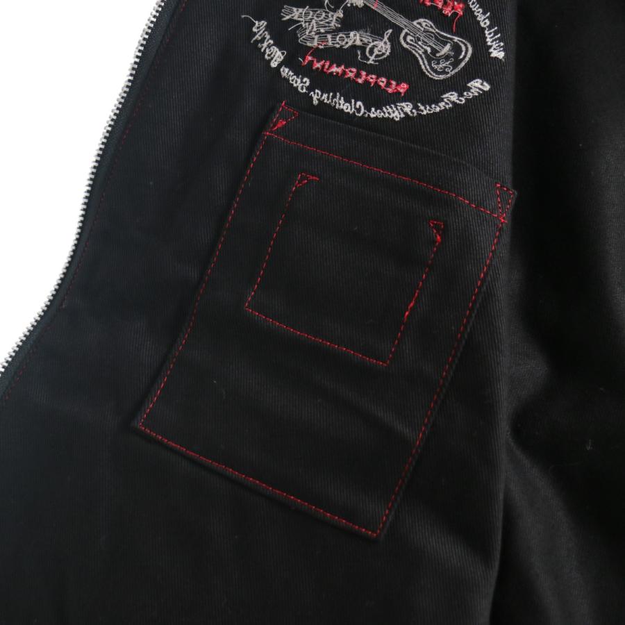 ブルゾン ジャケット DRIZZLER JACKET 4 EMB RSJ-2731 黒 サイズM TOKYO PEPPERMINT ロカビリーファッション : ロカビリーファッション BEAT ...