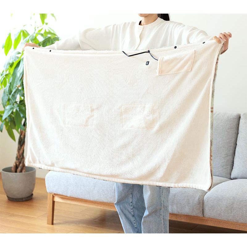 moz チェック ファー 3way USBブランケット 130×70cm ひざ掛け 電気毛布 洗える ボア かわいい おしゃれ 北欧 ふわふわ モコモコ 冬 あったか ボックス入り ...