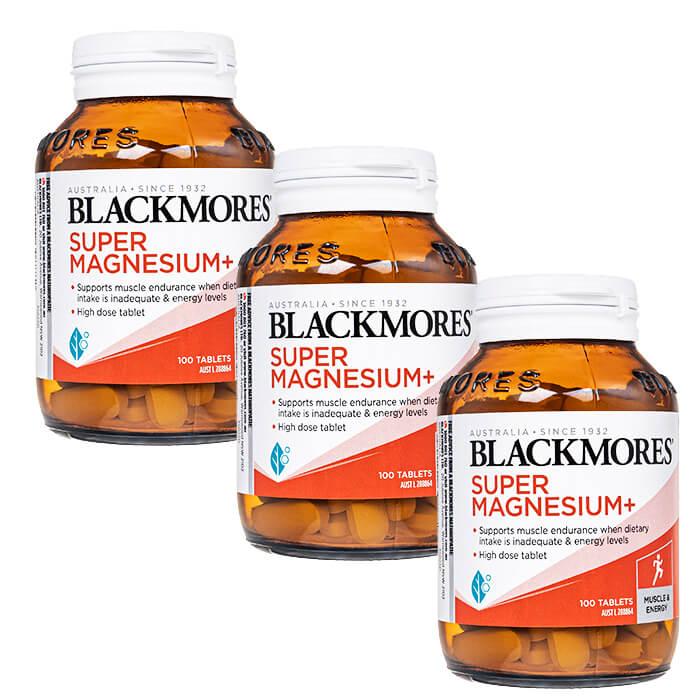 スーパーマグネシウム+ 100錠 3本 ブラックモアズ Blackmores Super Magnesium+ スーパーマグネシウムプラス ...