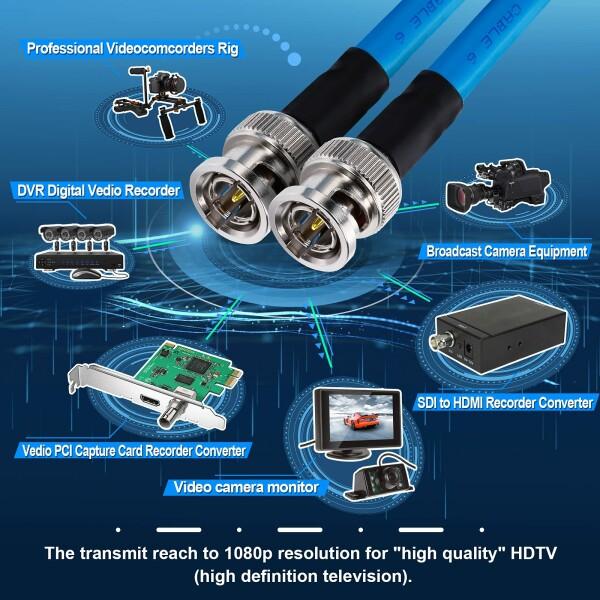 SDI ケーブル BNC 75 オームSDI同軸ケーブル3G/6G/12G 1M (Belden 1694A 青色 1本) HD-SDI/3G- : BECKSHOP - 通販 - Yahoo ...