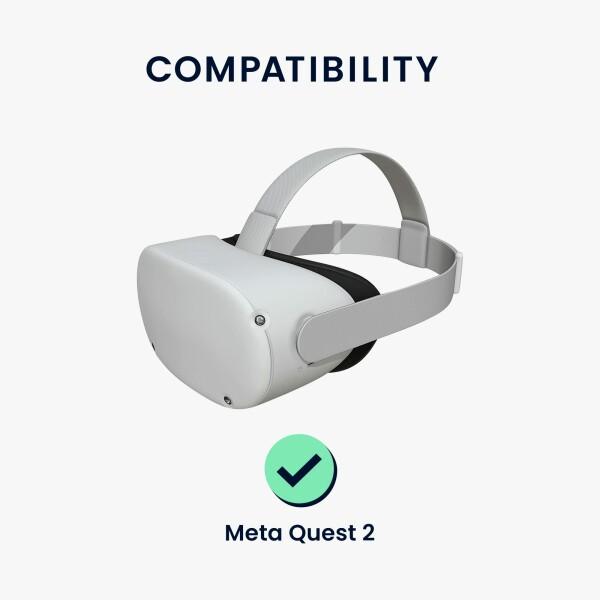 kwmobile Meta Quest 2 Face Mask Mask対応 フェイスカバー - VRゴーグル VRメガネ 簡単装着 汚れ防止 ...