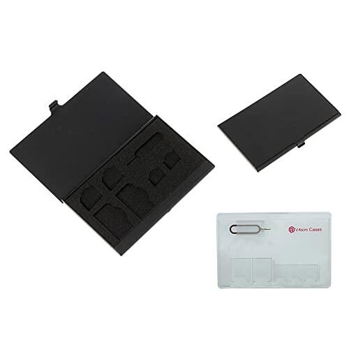 V4sim Cases リリースピン付属 SIMカードケース アルミ カード型 シムカード ホルダー 旅行 出張 保 : BECKSHOP ...