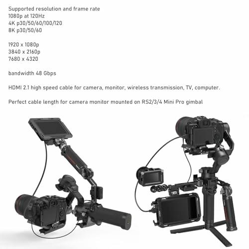 HangTon ミニ HDMI フル 4 K 8 K60p ケーブル キヤノン ソニー ニコン Z5 Z6 Z7 Z6ii Z7ii D750 カメ : BECKSHOP - 通販 ...