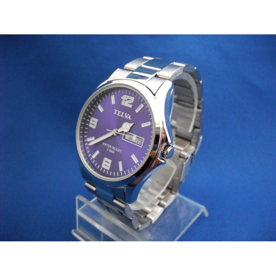 TELVA TELVAデイトウォッチBLーメンズメタル腕時計 : BEENONE - 通販 - Yahoo!ショッピング