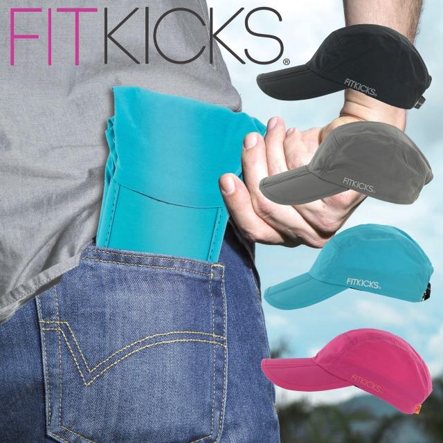 FITKICKS フィットキックス フォールディングキャップ 折りたためるキャップ 帽子 ランニング マラソン ウォーキング メンズ ...