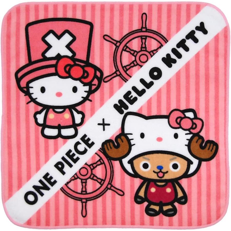 キティちゃん×チョッパー ハンドタオル 2枚セット ミニタオルハンカチ HELLO KITTY×ONE PIECE コラボ ハローキティ ...