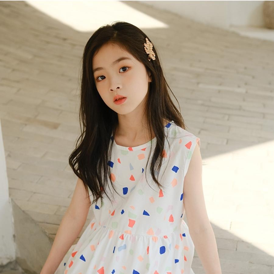 ロングワンピース 幾何学模様 子供服 女の子 キッズ ガールズ ノースリーブ 春夏 かわいい 120cm 130cm 140cm 150cm 160cm : 子供服専門ビファイブ BeFive ...