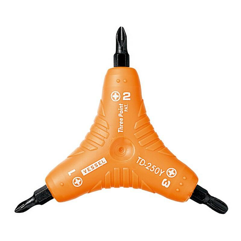 VESSEL（ベッセル） スリーポイントドライバー TD−250Y 作業工具 ドライバー 六角棒レンチ 特殊ドライバー : ベイシア ヤフー ...