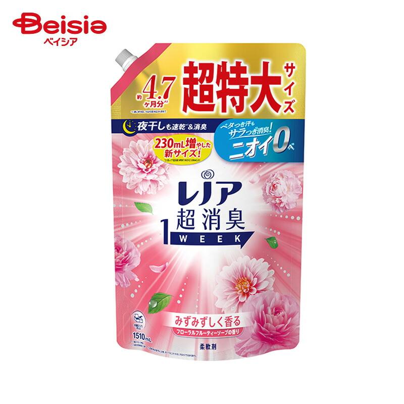 P＆G ジャパン レノア超消臭 1 WEEK みずみずしく香るフローラルフルーティーソープの香りつめかえ用超特大サイズ (1510ml) : 4987176255501 : ベイシア ヤフー ...