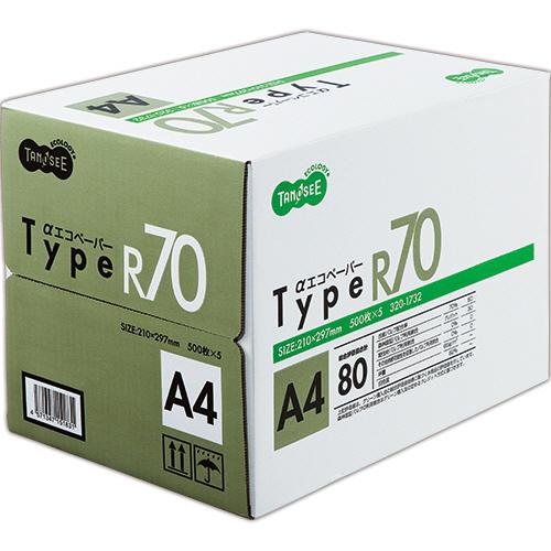 TANOSEE αエコペーパー タイプR70 A4 1箱（2500枚：500枚×5冊） : Bサプライズ - 通販 - Yahoo!ショッピング