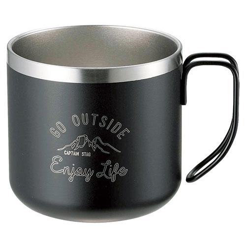 モンテ ダブルステンレスマグカップ 350ml ブラック UE-3429 : Bサプライズ - 通販 - Yahoo!ショッピング