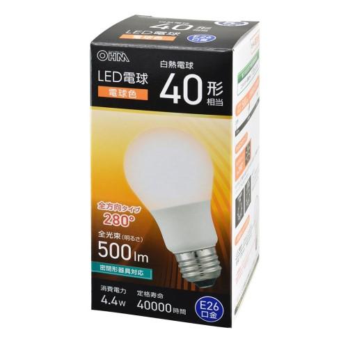 OHM LED電球 E26 40形相当 電球色 オーム電機 LDA4L-G AG59 : Bサプライズ - 通販 - Yahoo!ショッピング