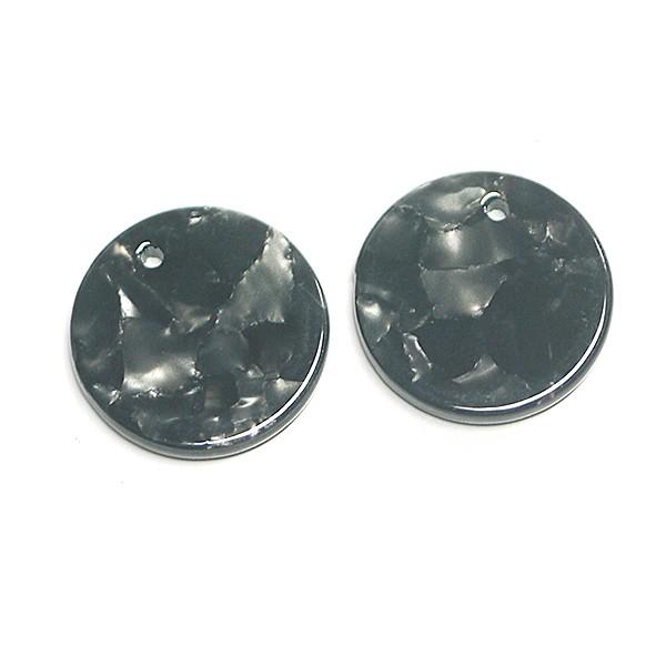【1個入り】ブラックマーブルカラー約20mm 円形！チャーム、パーツ 010 : DIY-BEJEWEL - 通販 - Yahoo!ショッピング