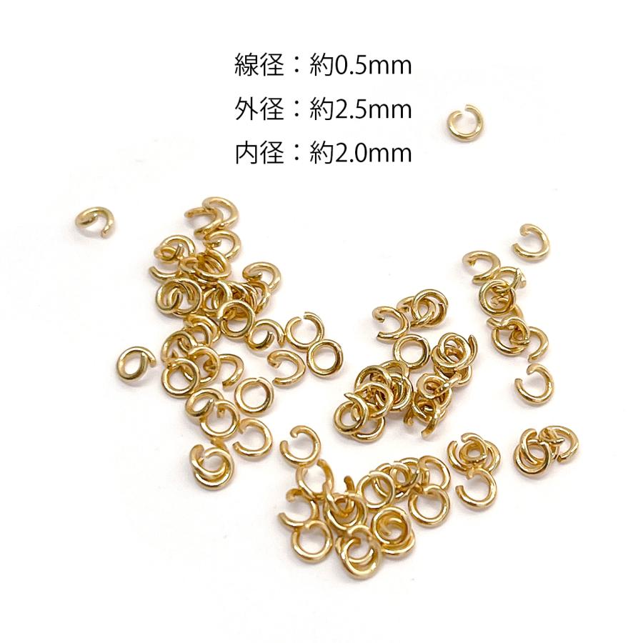 ess34【約30個】線径約0.5mm 外径約2.5mm 内径約2.0mm 丸カン ゴールド サージカルステンレス 18KGP : DIY-BEJEWEL - 通販 - Yahoo!ショッピング