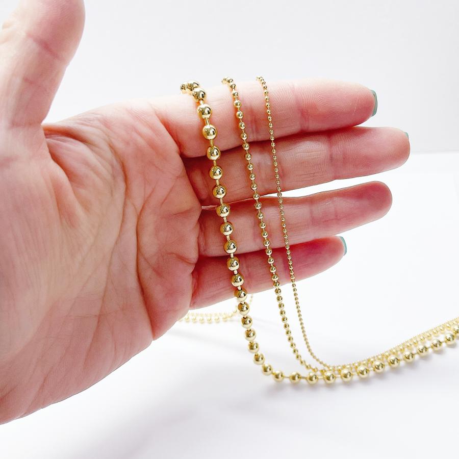 ucg47【2M】約2.3mm ボールチェーン 16KGP ゴールド 切り売り 真鍮チェーン : ucg47-gd : DIY-BEJEWEL - 通販 - Yahoo!ショッピング