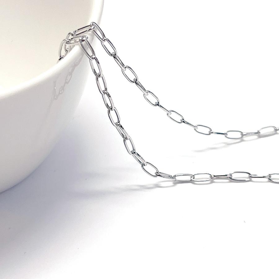 ucg48【2M】線径約0.7mm / 約6mm * 2.5mm シルバー デザインチェーン 切り売り : DIY-BEJEWEL - 通販 - Yahoo!ショッピング
