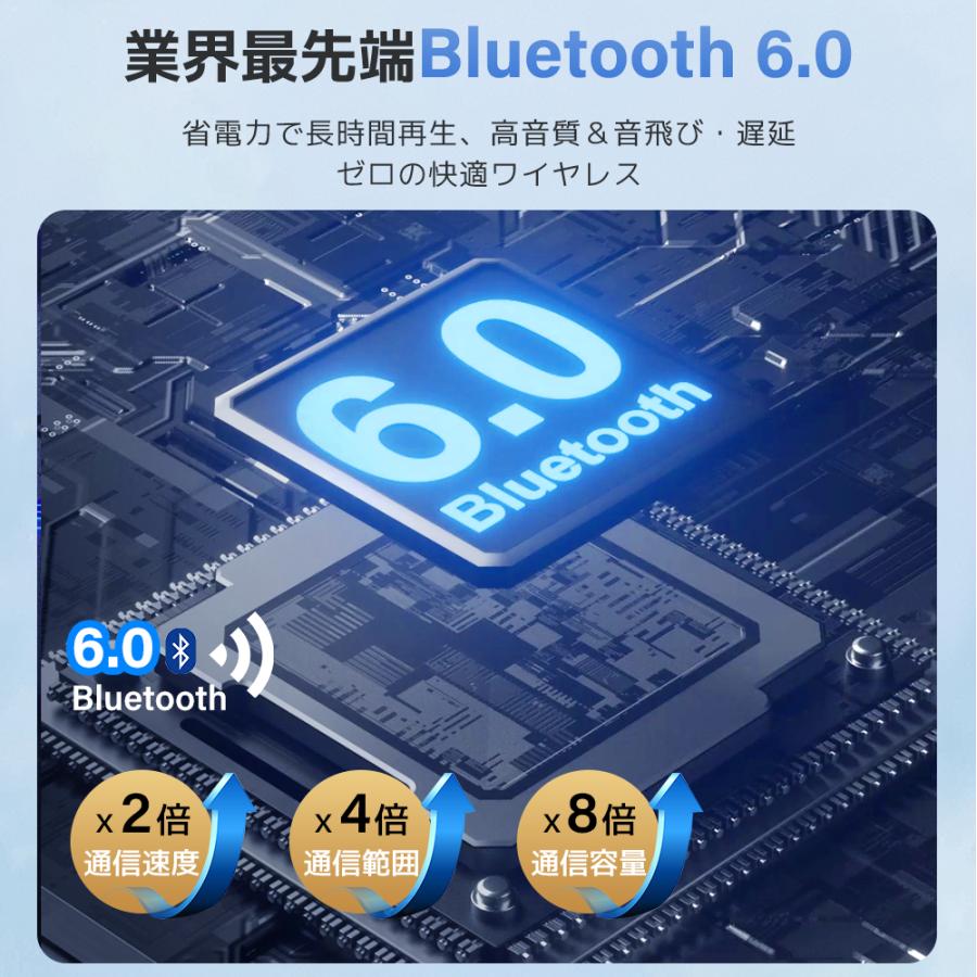 ワイヤレスイヤホン Bluetooth6.0 高音質 LCDタッチディスプレイ 液晶付き イヤホン ノイズキャンセリング カナル型 ANC搭載 タッチパネル iPhone/Android ...