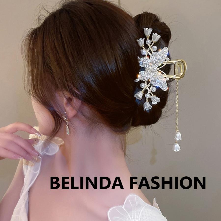ヘアクリップ メタル ゴールド フラワー お花 蝶々 ラインストーン レディース : BELINDA FASHION - 通販 - Yahoo!ショッピング