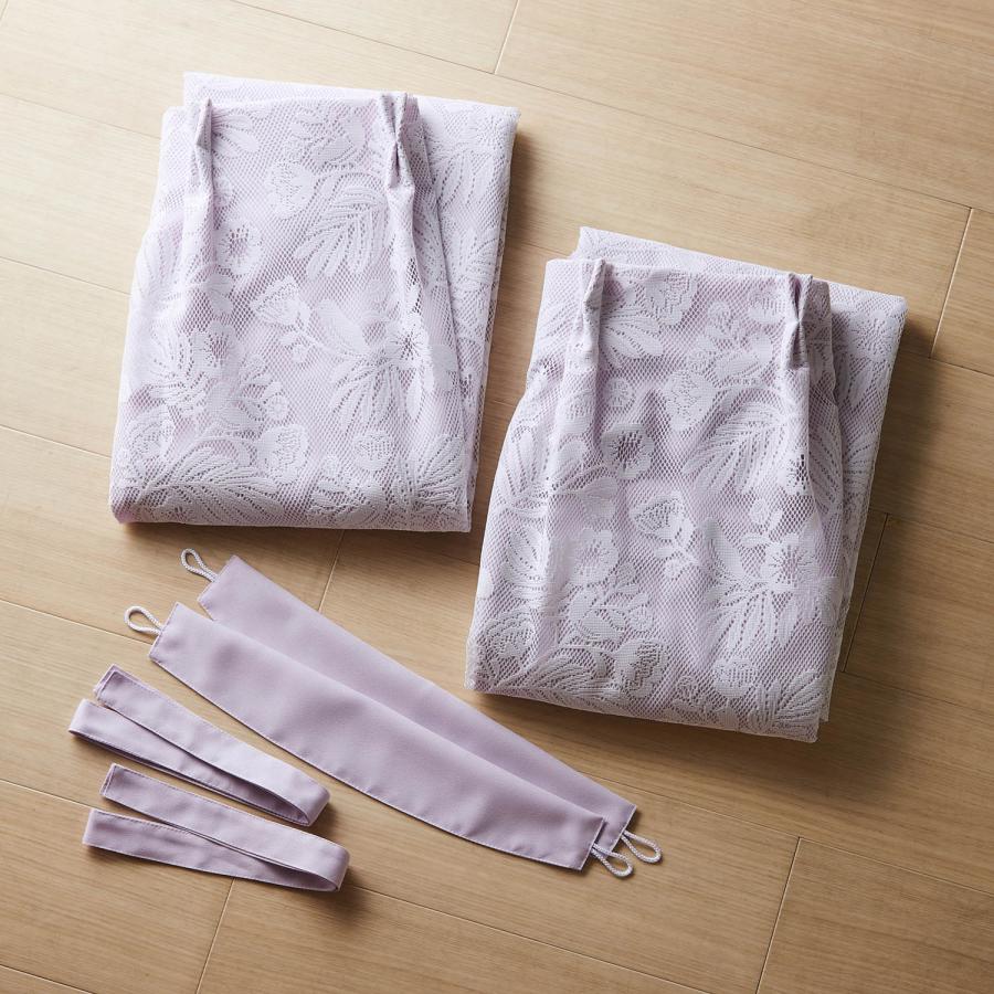 ベルメゾン カーテン レース レースカーテン 2重 おしゃれ 洗える タッセル 秋 冬 ミニラボ minilabo リビング ダイニング 寝室 ...