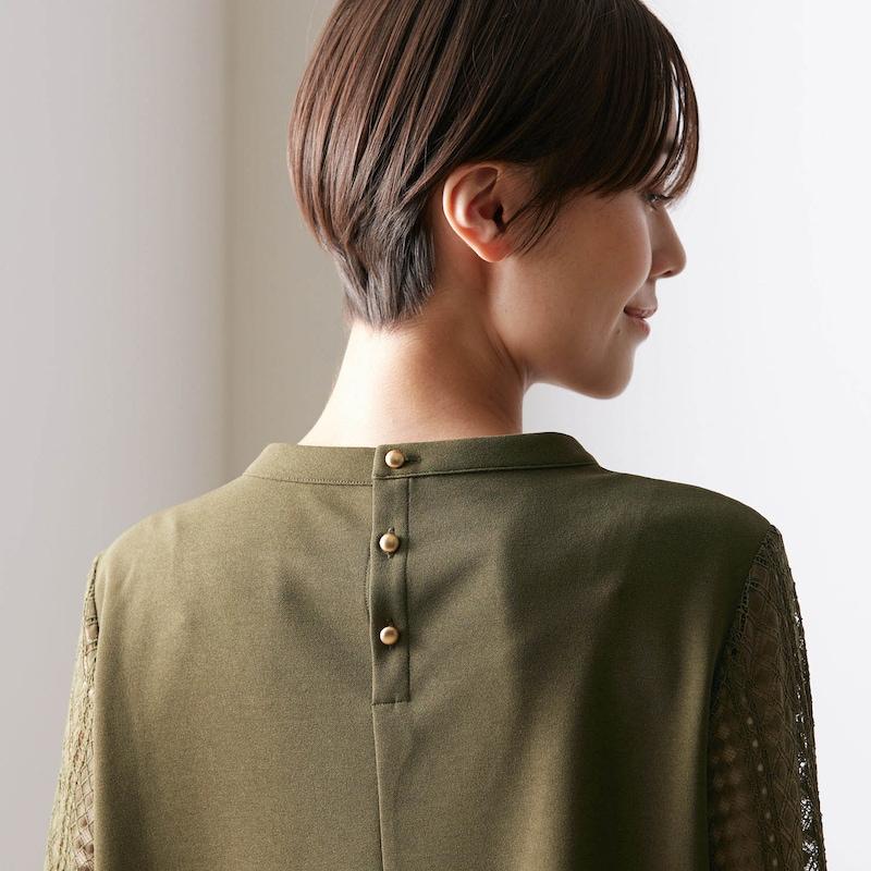 スタイルノート 透け感のあるレースブラウス S M L LL :1216489-001:ベルメゾン Yahoo!ショッピング店 - 通販 ...