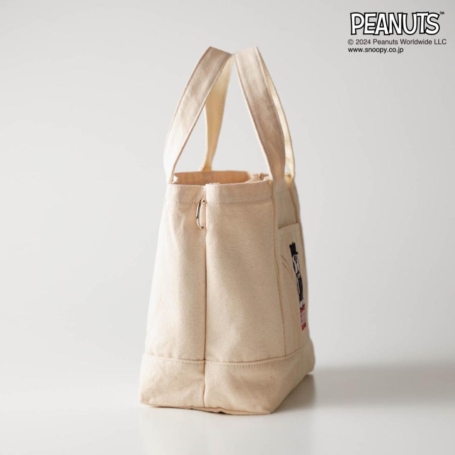 PEANUTS ショルダーバッグ レディース トートバッグ トート バッグ 鞄 かばん デニムトート 2WAY EDWIN コラボ SNOOPY スヌーピー 可愛い 刺繍 デイリーバッグ ...