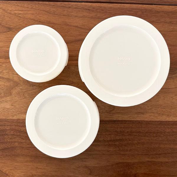 ハリオ 耐熱ガラス製保存容器 丸 3個セット オフホワイト MST-3018-OW / HARIO 耐熱ガラス 熱湯 電子レンジ用 食器器 冷蔵庫保存 :mst-3018-ow:ベルセーブ ...