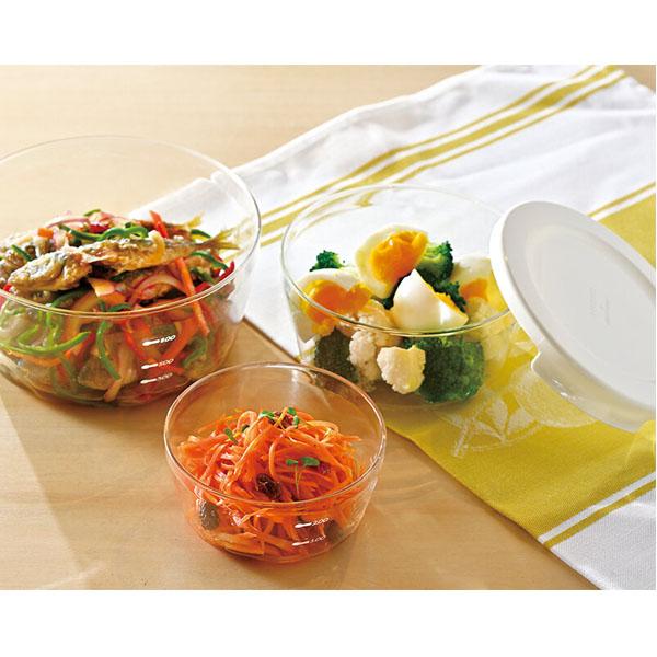 HARIO ハリオ 耐熱ガラス製保存容器 丸 3個セット オフホワイト MST-3018-OW / 耐熱ガラス 熱湯 電子レンジ用 食器器 冷蔵庫保存 : ベルセーブ - 通販 - Yahoo ...