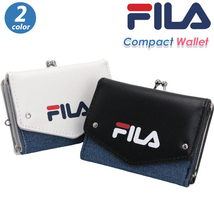 FILA フィラ 財布 三つ折財布 デニムレター がま口 コンパクト 財布 ウォレット メンズ レディース ユニセックス 通学 通勤 おしゃれ 人気 FIS-0632 : fila3-311 ...
