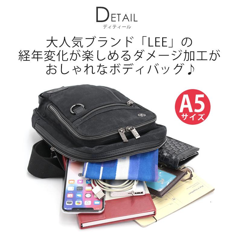 Lee リー ボディバッグ メンズ レディース ボディ 斜め掛け 肩掛け ビンテージ風 ワンショルダー A5 320-4033 : バッグ ...