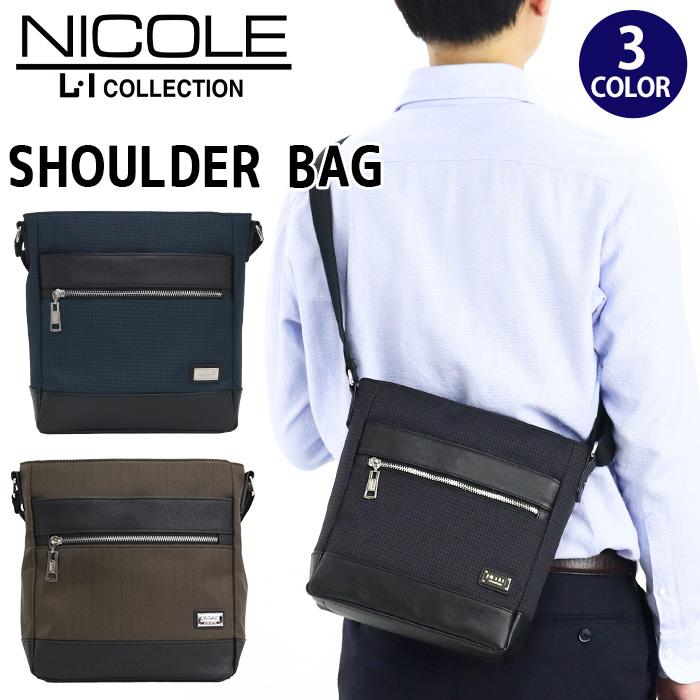 NICOLE（ニコル） メンズ ショルダーバッグ ショルダー 正規品 男性 大人 紳士 メンズバッグ きれいめカジュアル : バッグ&リュック ...