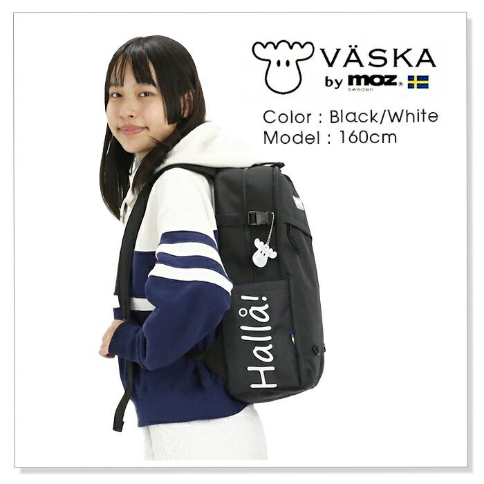VASKA ヴェスカ バイ モズ リュック メンズ レディース by moz リュックサック ブラック バックパック デイパック : バッグ ...