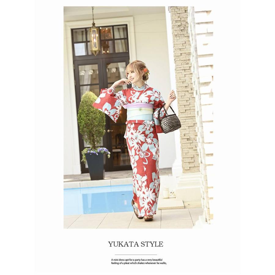 浴衣 セット レディース ゆかた 帯 下駄 キャバ Ryuyu 大判花柄