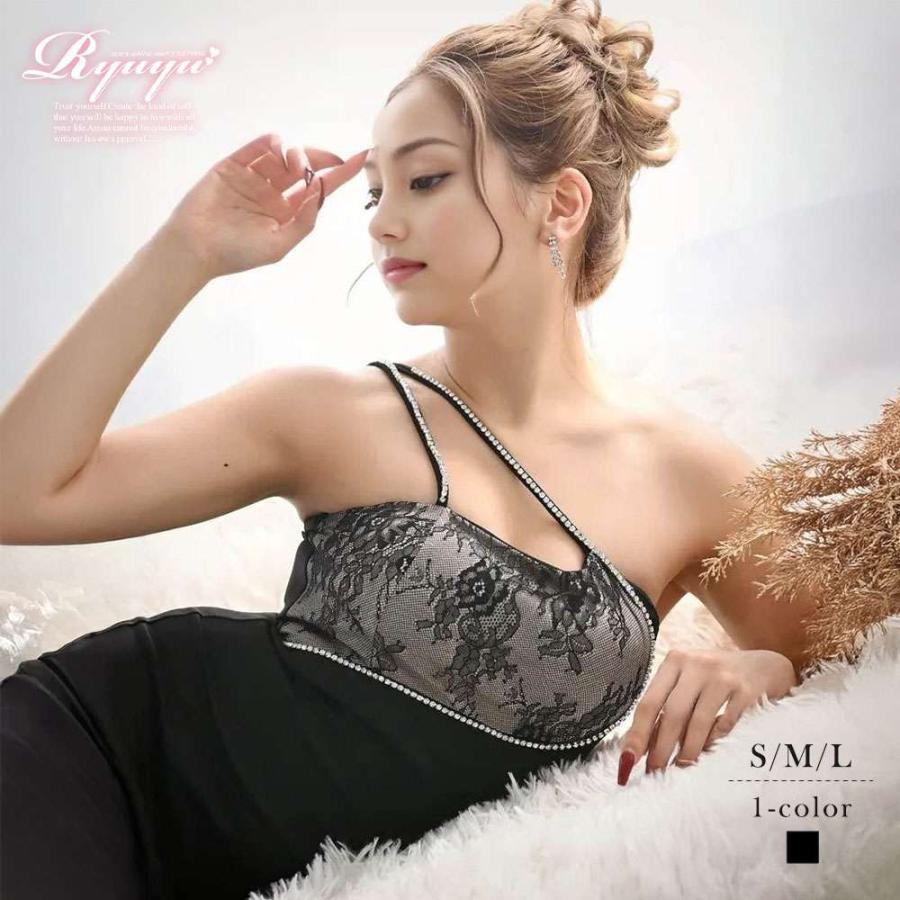 Ryuyu キャバ ドレス キャバクラ ミニドレス パーティードレス 黒 レース セクシー アシンメトリー : Rew-You ヤフー店 - 通販 - Yahoo!ショッピング