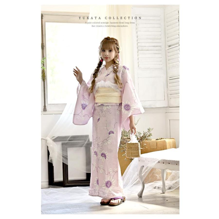 浴衣 セット レディース ゆかた 帯 下駄 キャバ Ryuyu ピンク かわいい