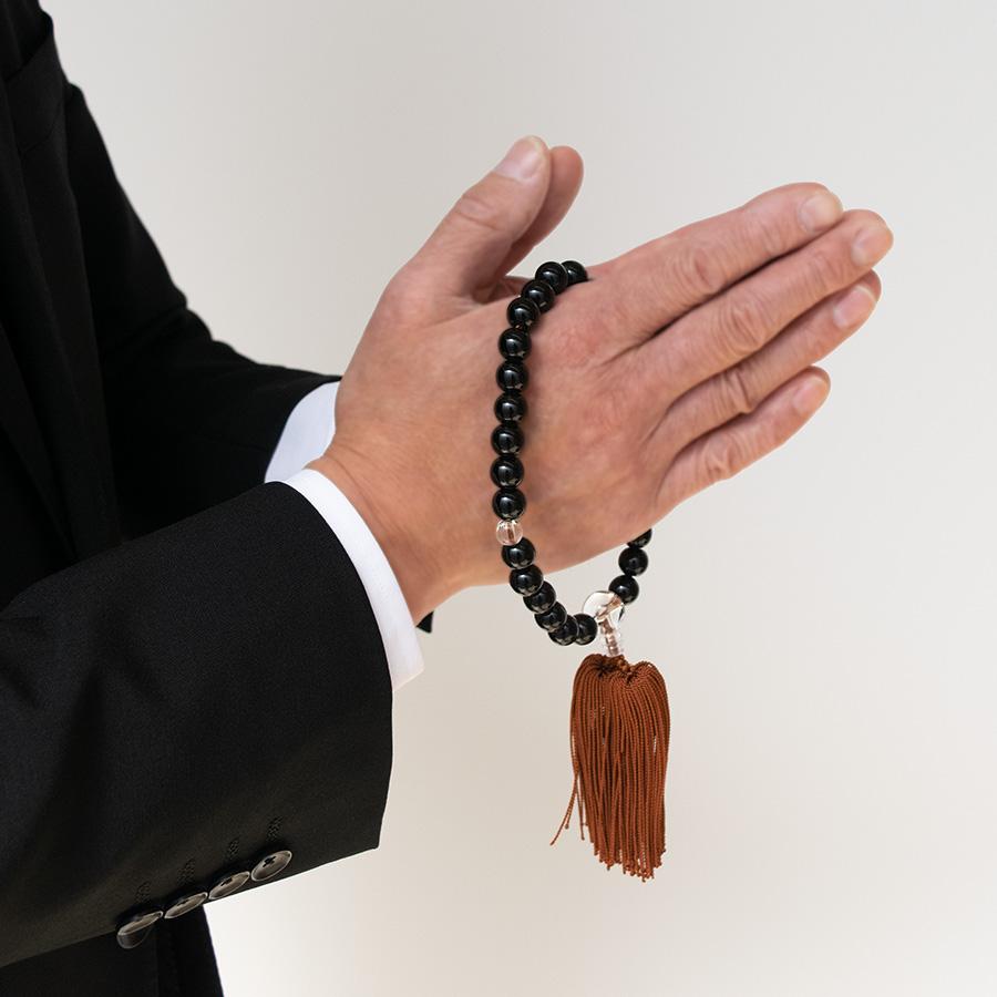 数珠 男性用 葬祭 ブラックフォーマル メンズ すべての宗派で使える 念珠 葬式 法事 お通夜 じゅず sgoods : 船場 ベルト ...