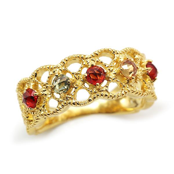 マルチカラー ローズカットサファイア レースワーク SV925 リング PT・K18・K10はお問合わせください : ジュエリー工房ベーネベーネ - 通販 - Yahoo!ショッピング