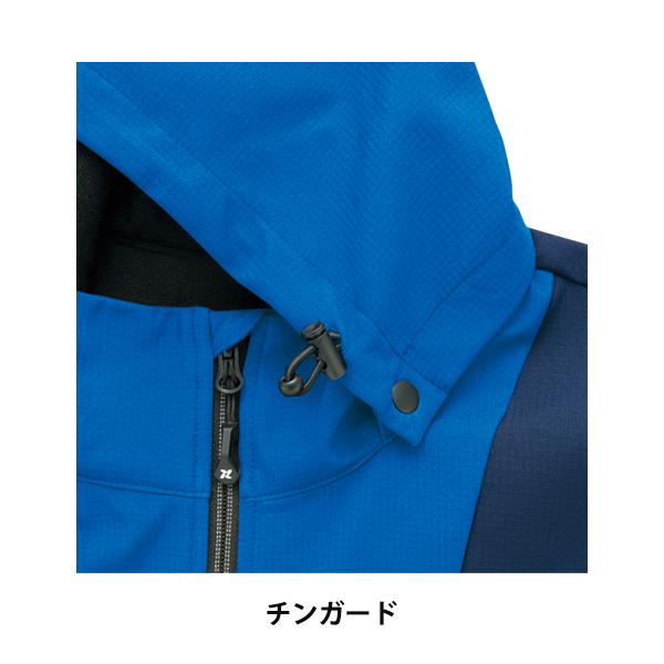 【秋冬】 アイトス 裏フリース防風ジャケット AZ-10312 3S-6L 袖口アジャスター 裾サイクルカット 反射材 フード取り外し フードドローコード 作業服 TULTEX : 弁慶 ...