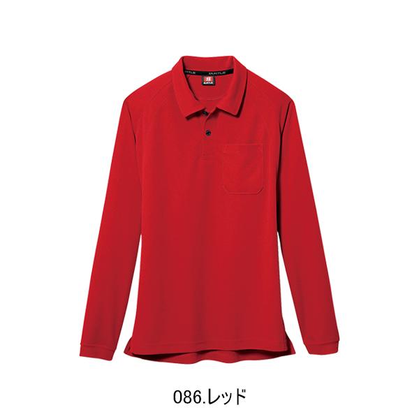 バートル 103 長袖ポロシャツ M-3L ユニセックス 吸汗速乾 乾きやすいストレッチ UVカット 通気性 快適性 動きやすい ラグランカット ハニカムメッシュ BURTLE : 弁慶 ...