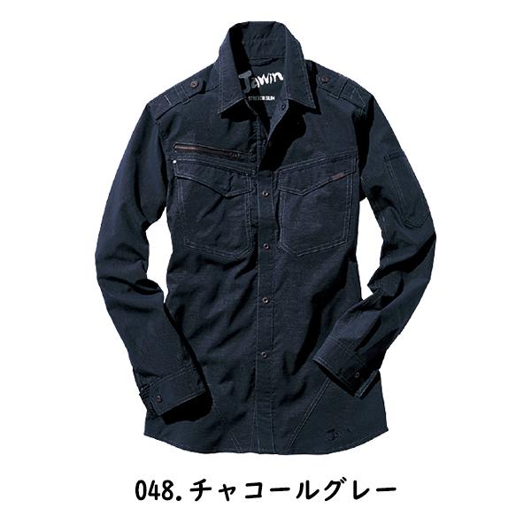 【春夏】ジャウィン Jawin ストレッチ長袖シャツ 56604 S-5L 長袖シャツ 麻ストレッチ ポリエステル 綿 麻 夏用 作業服 自重堂 : 弁慶オンラインストア - 通販 ...