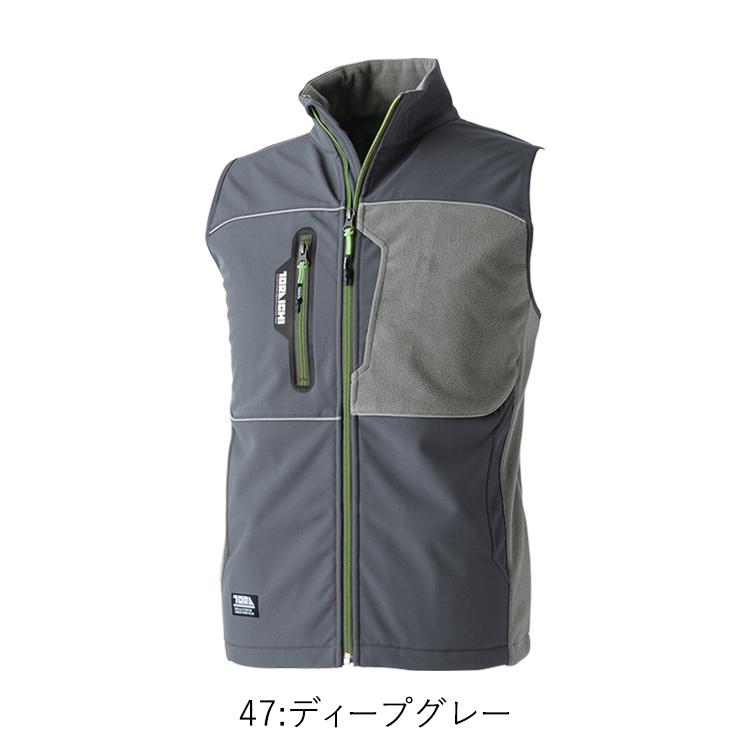 寅壱 トライチ 7940-602 防寒ベスト S-3L 秋冬 防風 保温 ストレッチ 再帰性反射 REGULARシルエット ワークウェイ カジュアル TORAICHI : 7940-602 ...