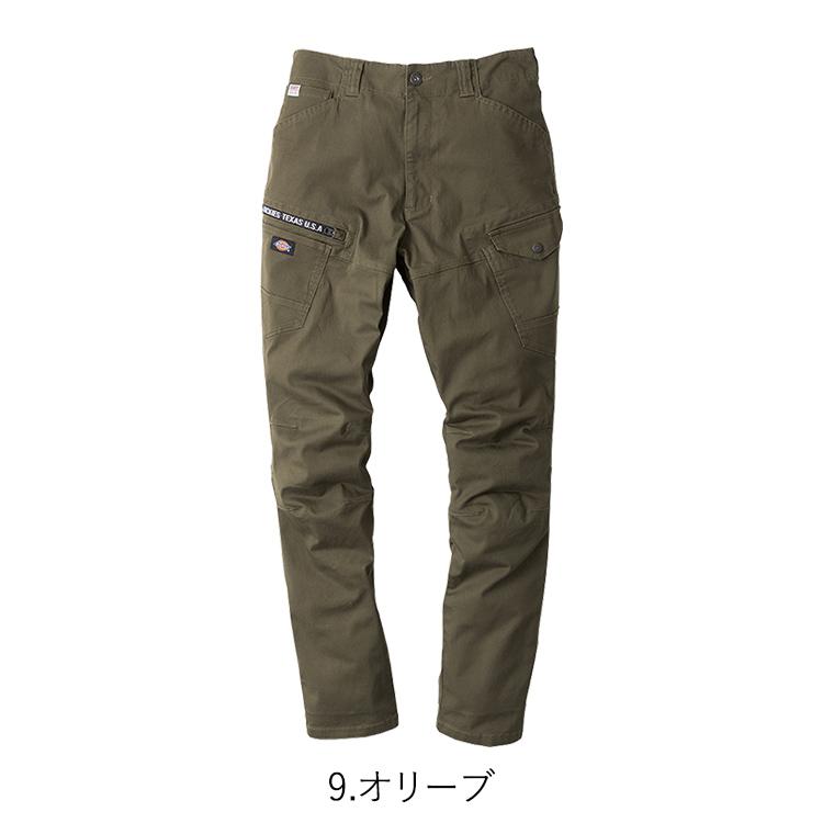 コーコス信岡 Dickies D-2885 ストレッチカーゴパンツ M-3L アメイジングストレッチ チノ 腰裏ストレッチレタード柄 動きやすい 股下クライミングカット 作業服 : 弁慶 ...