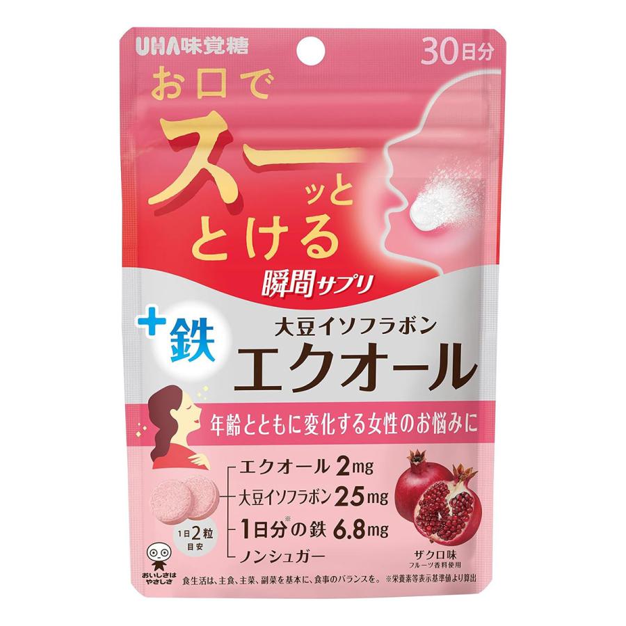 UHA味覚糖 UHA瞬間サプリ エクオール 30日分 60g : くすりの勉強堂 アネックス - 通販 - Yahoo!ショッピング