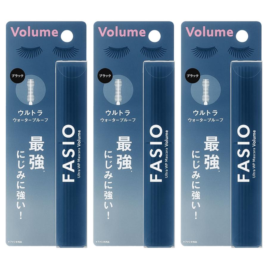 FASIO ファシオ ウルトラ WP マスカラ (ボリューム) 01 ブラック 6g×3個セット メール便送料無料 : くすりの勉強堂 - 通販 - Yahoo!ショッピング