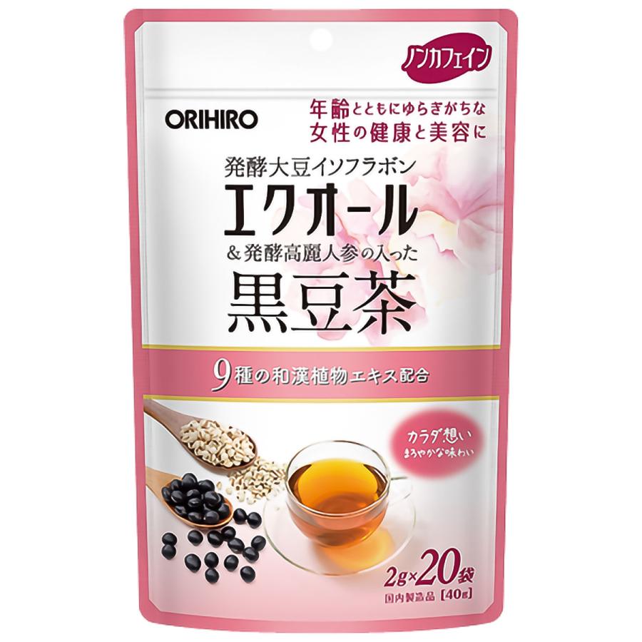 ORIHIRO（オリヒロ） エクオール発酵高麗人参の入った黒豆茶 40g (2g×20袋) メール便送料無料 : くすりの勉強堂 - 通販 ...