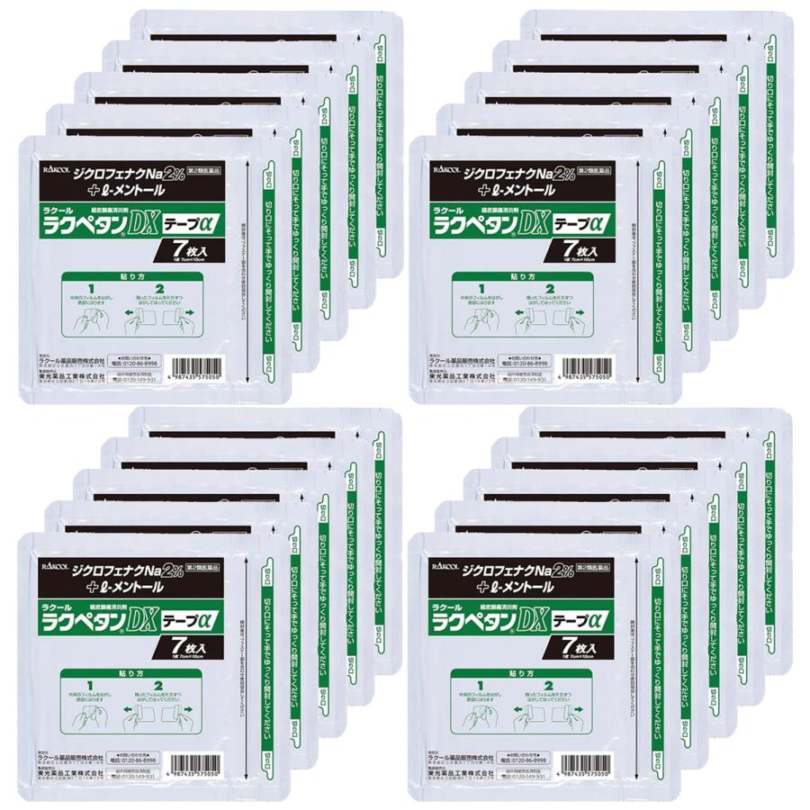 RAKOOL 【第2類医薬品】ラクペタンDXテープα ラミネート袋仕様 7枚入×20個セット : くすりの勉強堂 - 通販 - Yahoo!ショッピング