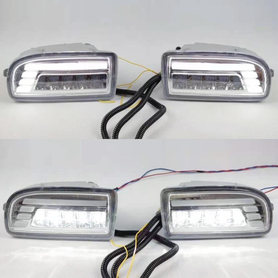 トヨタ ランドクルーザー100 lc100 1998-2008 drl uzj100 fzj100 用 Led フォグランプ ウィンカー ...