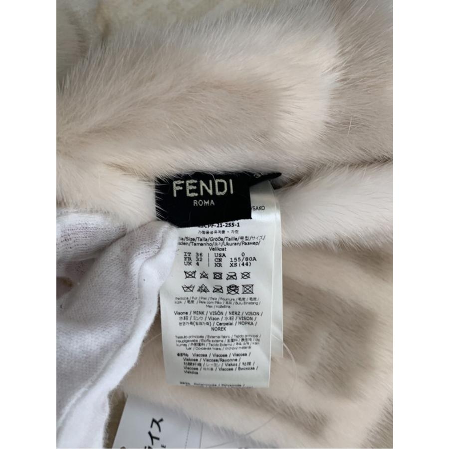 FENDI フェンディ ジャケット ホワイトミンクファー ボンバー FENDI フェンディ ジャケット ホワイトミンクファー ボンバー
